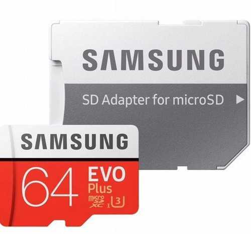 Карта памяти Samsung EVO plus 64 gb