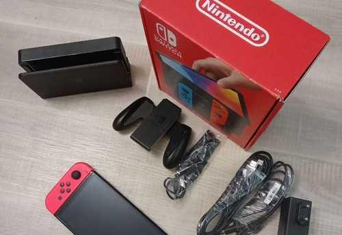 Nintendo Switch oled с играми + SD карта на 32 Гб