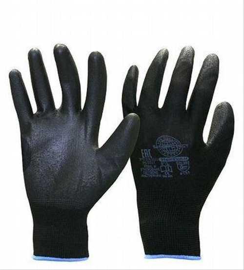 Перчатки "Нейп Пол-Ч" нейлон с пу, черные (размер