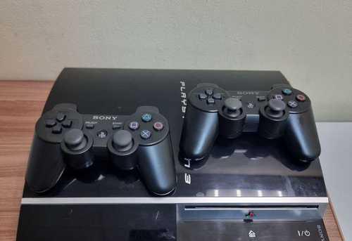 Sony PS3 Fat 500gb+2 геймпада+35 игр