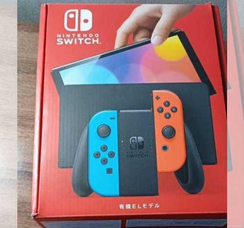 Игровая консоль Nintendo Switch oled синий/красный