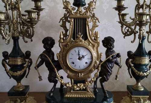 Часы каминные с канделябрами Farbel Imperial Italy