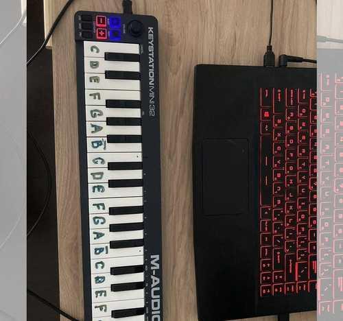 Midi клавиатура m audio keystation mini 32