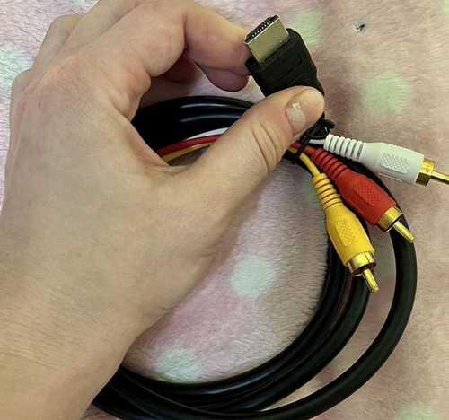 Кабель-переходник hdmi to RCA (Тюльпаны)