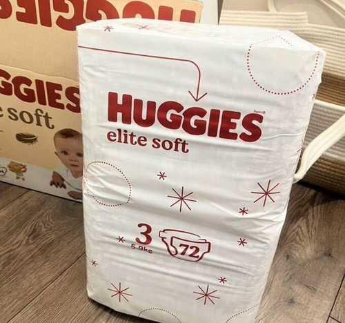 Подгузники huggies elite soft 3