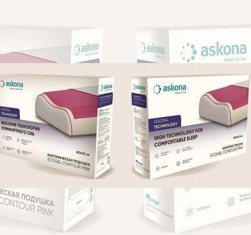 Новая Анатомическая подушка Ecogel Contour askona