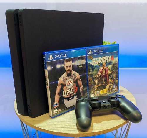 Sony Playstation 4 Slim 500Gb   2диска