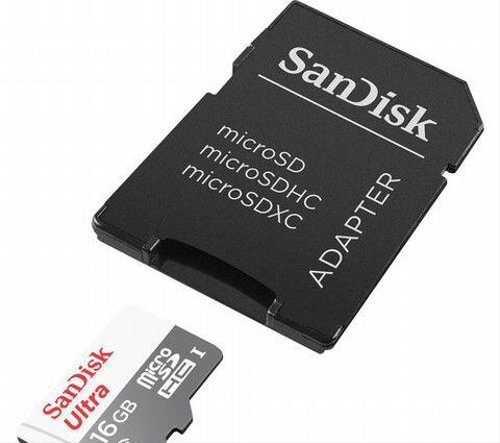 Карта памяти SanDisk microsdhc 16GB Сlass 10 Ultra