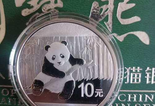 10 юаней Панда 2014г.серебро 999пр