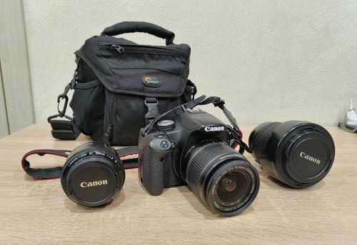 Canon EOS 500D и 3 объектива