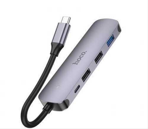 Переходник hoco HB27 Type-C адаптер (hdmi+USB3.0+U