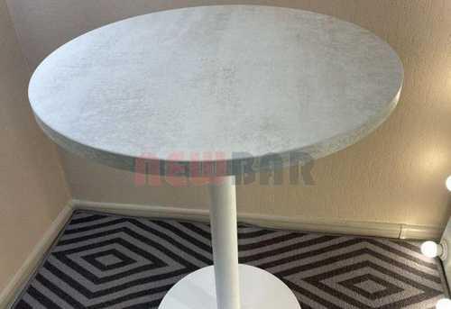 Стол обеденный круглый лофт белый 76x60