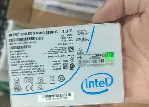 Intel p4500 NVMe 4Tb U2 ssd