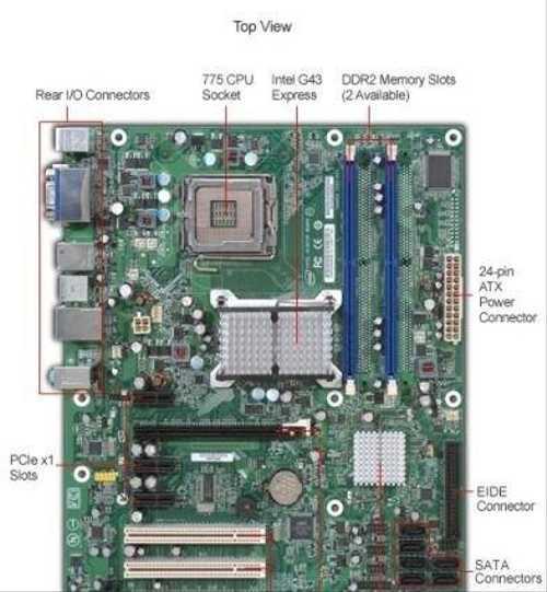 Плата Socket775 Intel DG43NB Core 2 Quad и Xeon