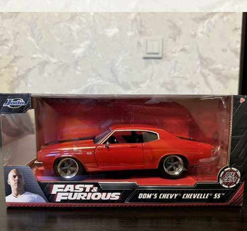 Модель авто Chevy Chevelle, F&F, jada, 1:24