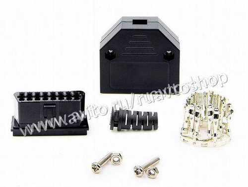 Диагностический разъем вилка OBD2 16-pin ("Мама")