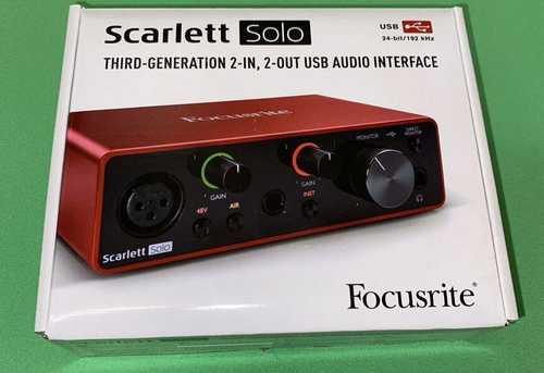 Focusrite scarlett solo 3rd gen