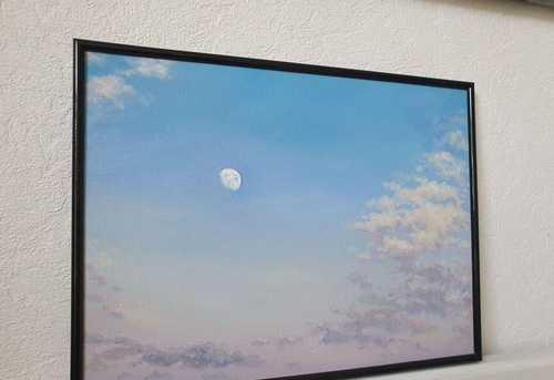 Картина маслом "Растущая луна"