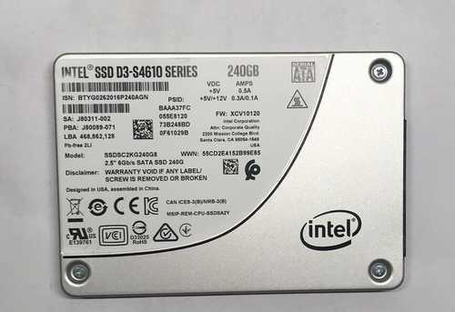 SSD intel D3-S4610 240 Gb