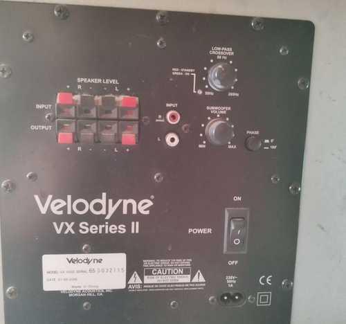 Сабвуфер velodyne vx series II