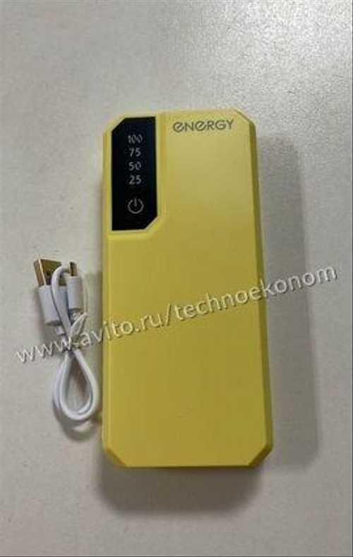 Внешний аккумулятор energy power bank 5000 желтый
