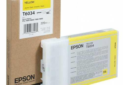 Картридж Epson T6034 желтый оригинальный