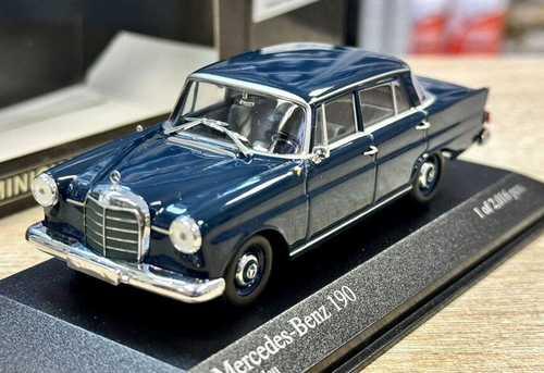 Модель Mercedes-Benz 190 1961 Blue Minichamps 1:43
