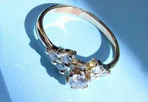 Кольцо белое золото с бриллиантами
