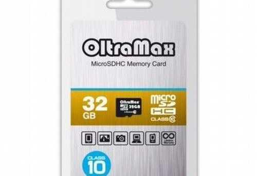 Карта памяти microsdhc 32Gb OltraMax, Class10, без