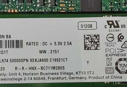 SSD 512 nvme M.2 SK Hynix HFM512GD3JX013N