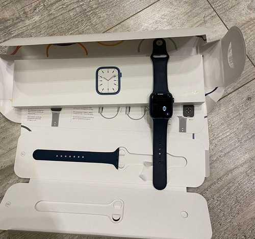 Часы apple watch 7 41 mm blue