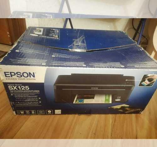 Принтер цветное струйное мфу с снпч Epson SX125