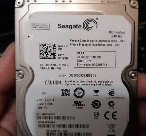 Жесткий диск Seagate 640gb