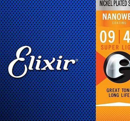 Elixir 12002 NanoWeb струны для электрогитары 9-42