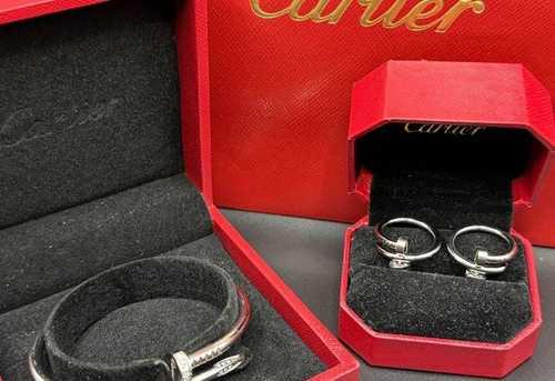Cartier браслет + серьги (Премиум)