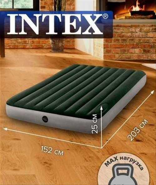 Intex / Матрас надувной 152*203*25 см