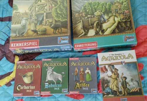 Игра Agricola и 5 дополнений немецкий язык