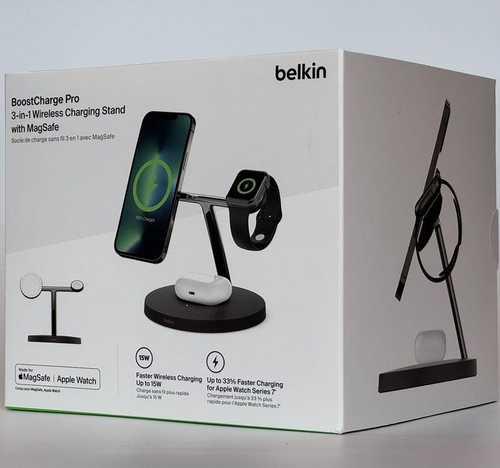 Belkin BoostCharge Pro 3-in-1 Stand with MagSafe