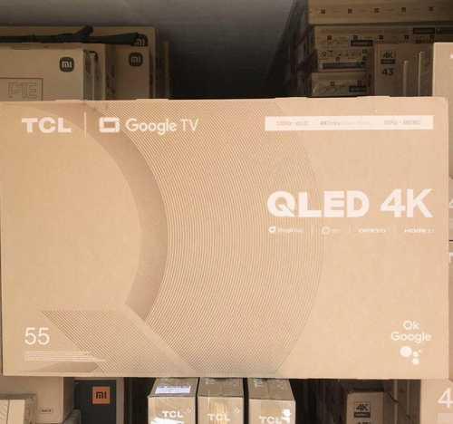 Тонкий телевизор TCL 55" смарт Google TV