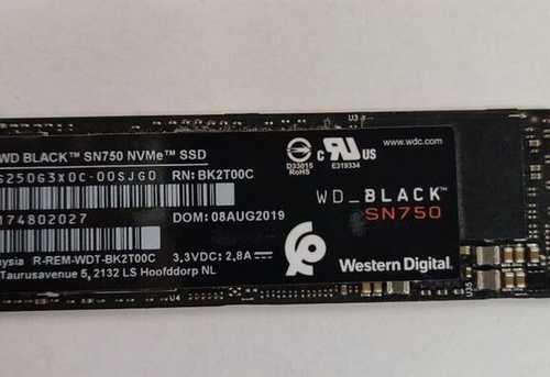 SSD накопитель WD Black 250GB SN750