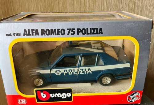 Модель автомобиля 1/24 Alfa Romeo 75 Polizia