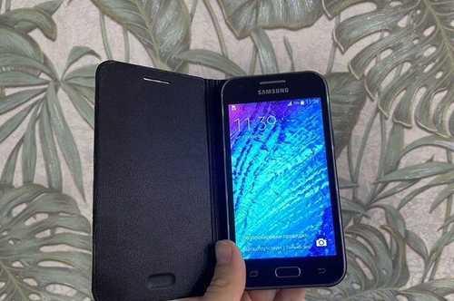 Телефон Samsung J1 черный смартфон в чехле