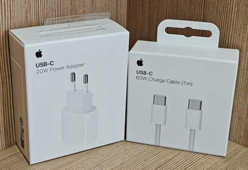 Адаптер на iPhone 15 20W с проводом USB-C/USB-C