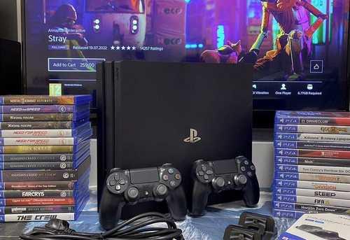 Sony playstation 4 PS4 PRO 1tb (много игр)