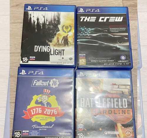 PS4 Dying light Fallout 76 The crew Battlefield