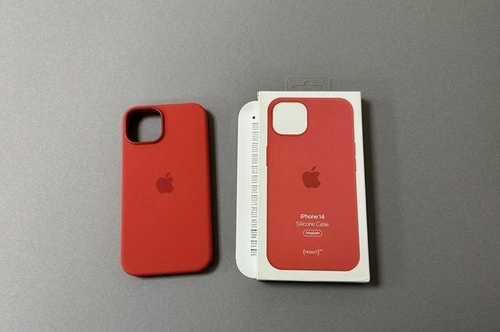 Чехол на iPhone 14 Silicone Case Product Red