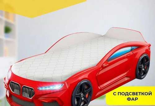 Детская кровать в форме машины "Romeo" с матрасом