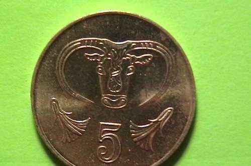Монеты Кипра 5 центов