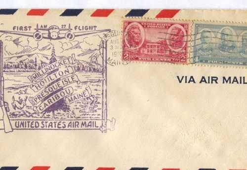 Почтовые конверты, США, 1936-1939 гг
