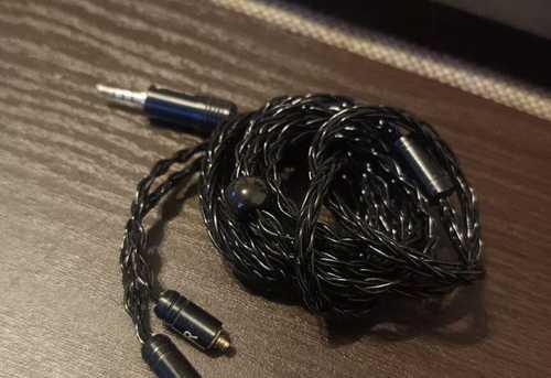 Балансный кабель для наушников 2,5мм mmcx(прямые)